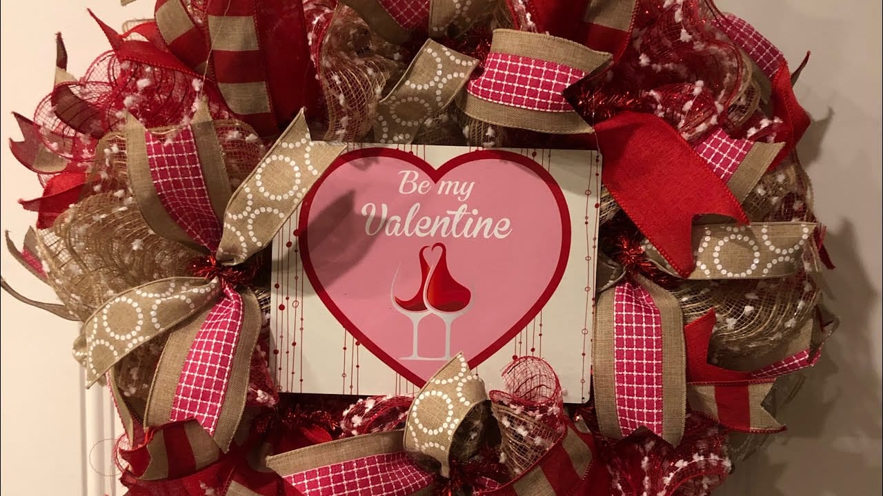 How To Make A Vintage Valentines Ruffle Wreath - Hard Working Mom