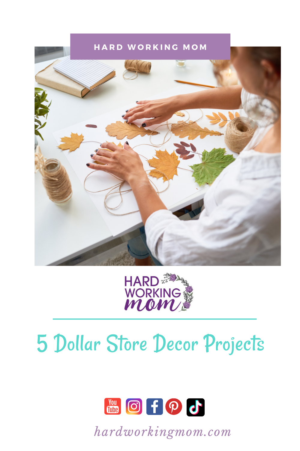 5 Dollar Store DIY Decor Projects by Hard Working Mom
