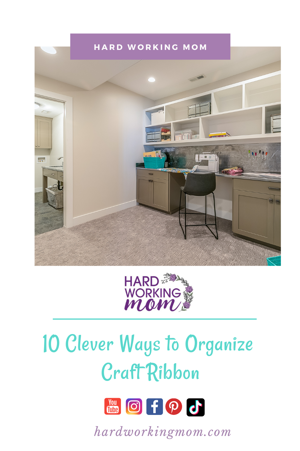 10 Clever Ways to Organize Craft Ribbon by Hard Working Mom