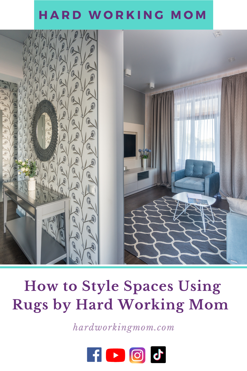 How To Style Spaces Using Rugs By Hard Working Mom
