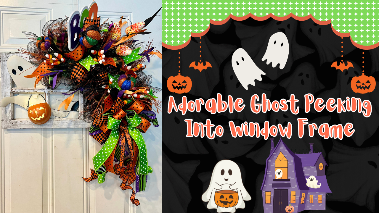 DIY Ghost in a Window Halloween Decoration (Easy Dollar General Craft ...